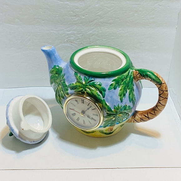 style-eyes | Dining | Vintage Kitchen Palm Trees Beach Motif Clock ...